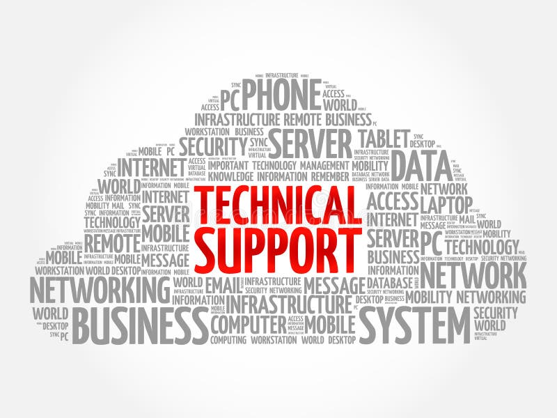 Technical Support Word Cloud Collage Stock Illustration - Illustration ...