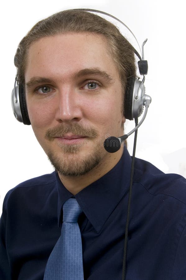 Technical Support Male Service Representative Stock Image - Image of ...