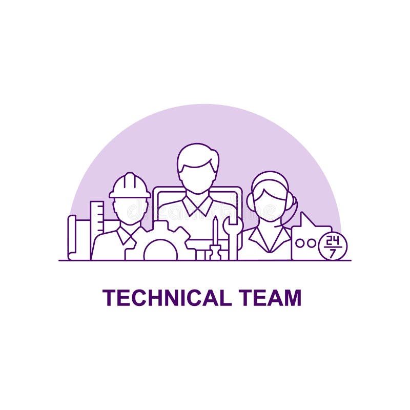 Technical Team Creative UI Concept Icon Stock Vector - Illustration of ...