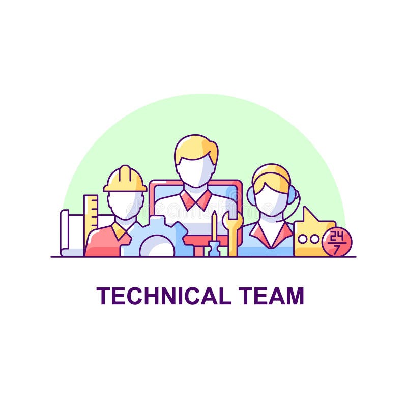 Technical Team Creative UI Concept Icon Stock Vector - Illustration of ...