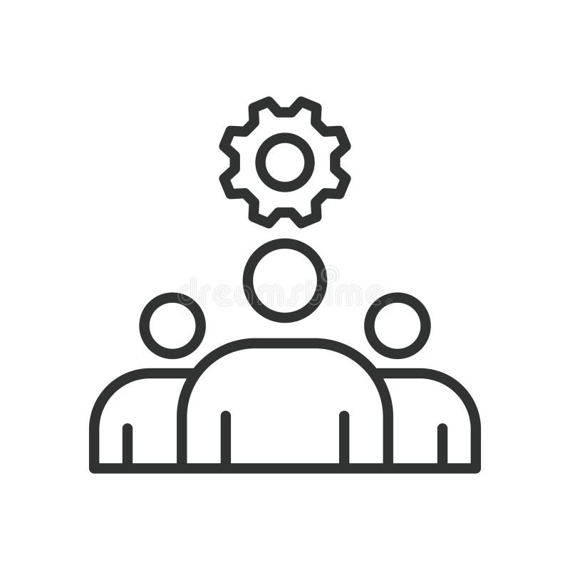Technical Team, Icon in Line Design. Team, Technical, Professionals ...