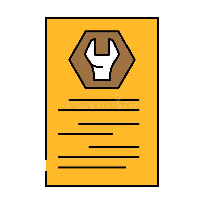 Technical Terms Icon Color Illustration Stock Vector - Illustration of ...