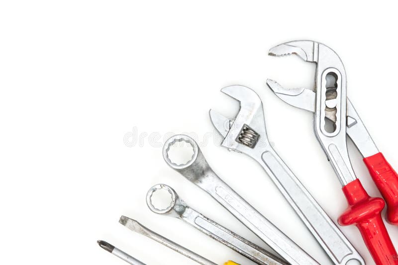 Technical Tooling Concept on Wooden Table Background. Stock Photo ...