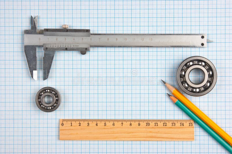 Technical tools stock image. Image of ruler, callipers - 159166935