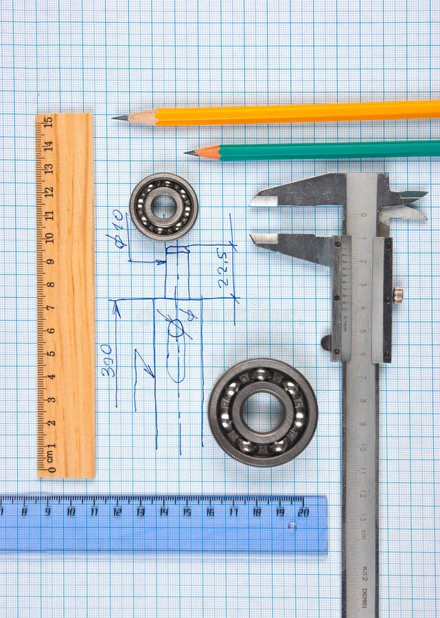 Technical tools stock image. Image of ruler, callipers - 159166935
