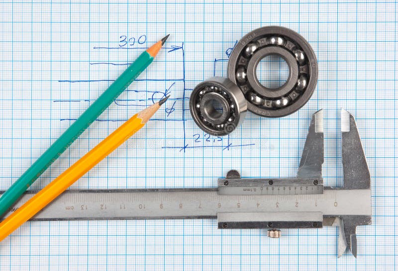 Technical tools stock photo. Image of bearing, delineation - 67639178