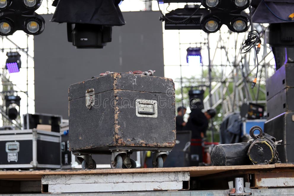 Technical Trunk in Stage Assembly for Live Event Stock Photo - Image of ...