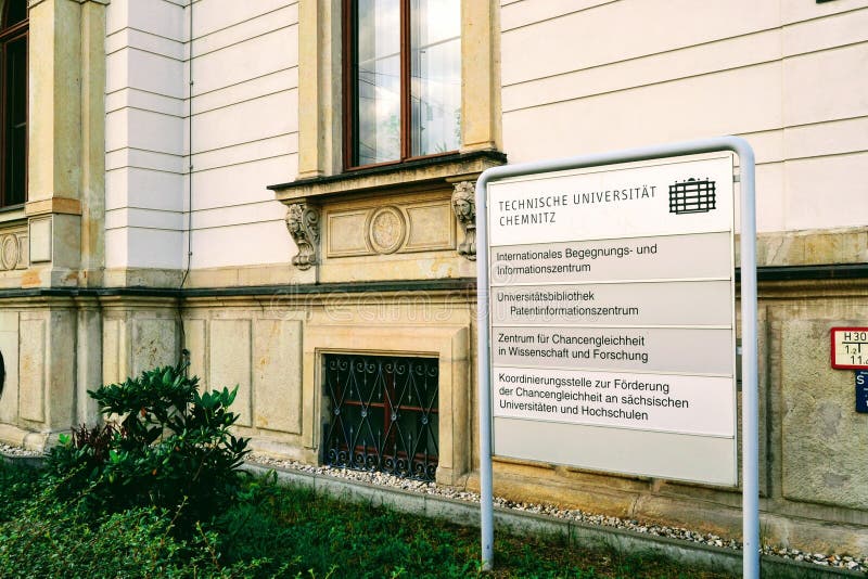 Technical University and Its Signbord on the Grass Editorial ...