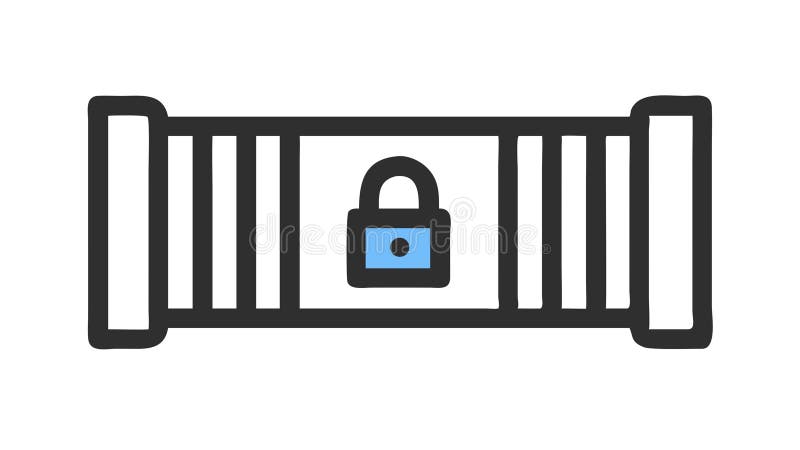 Secured Pipe or Conduit Vector Icon Illustration, Vector Design ...