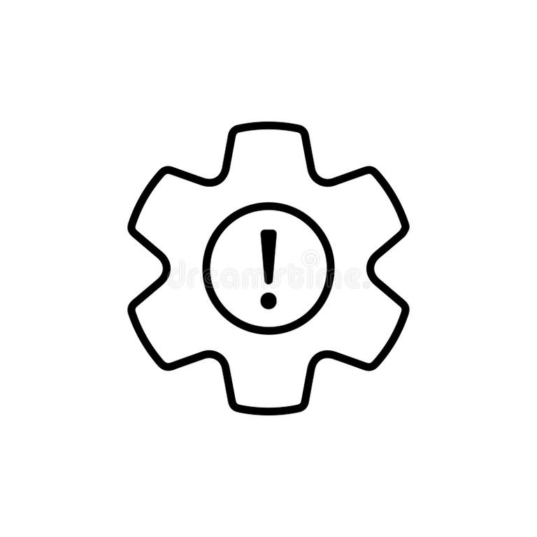 Technical Warning Icon Set. System Failure Error Vector Symbol ...