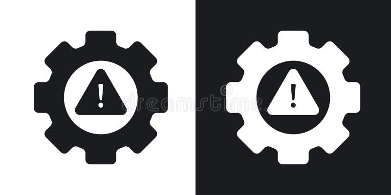 Technical Warning Icon Set. System Failure Error Vector Symbol ...