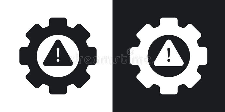 Technical Warning Icon Set. System Failure Error Vector Symbol ...