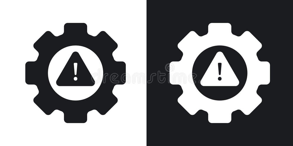 Technical Warning Icon Set. System Failure Error Vector Symbol ...