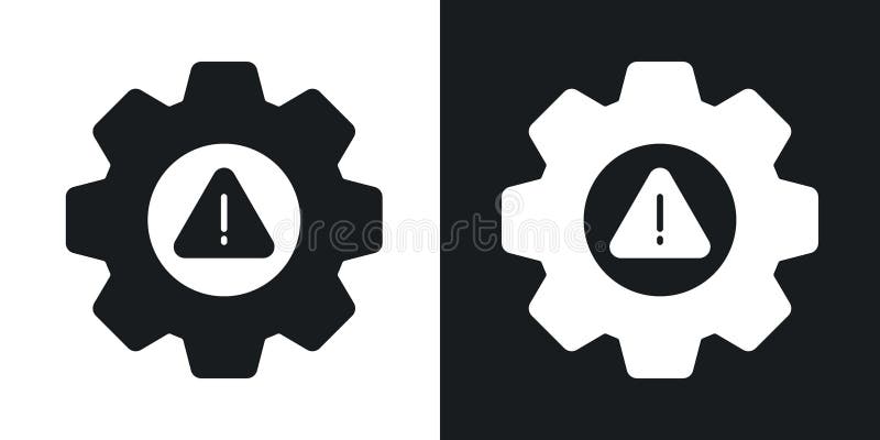 Technical Warning Icon Set. System Failure Error Vector Symbol ...