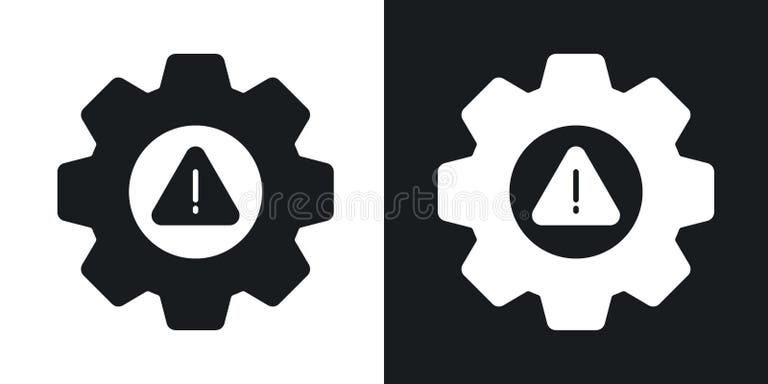 Technical Warning Icon Set. System Failure Error Vector Symbol ...