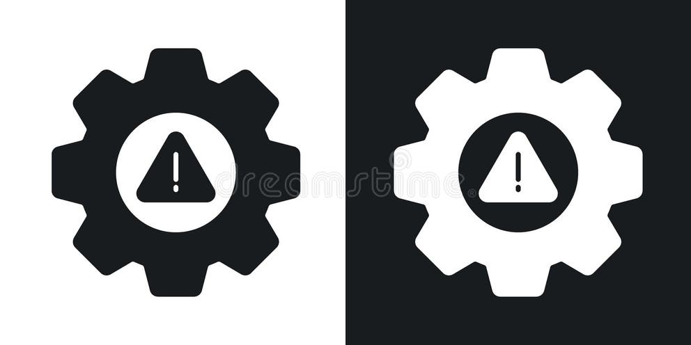 Technical Warning Icon Set. System Failure Error Vector Symbol ...