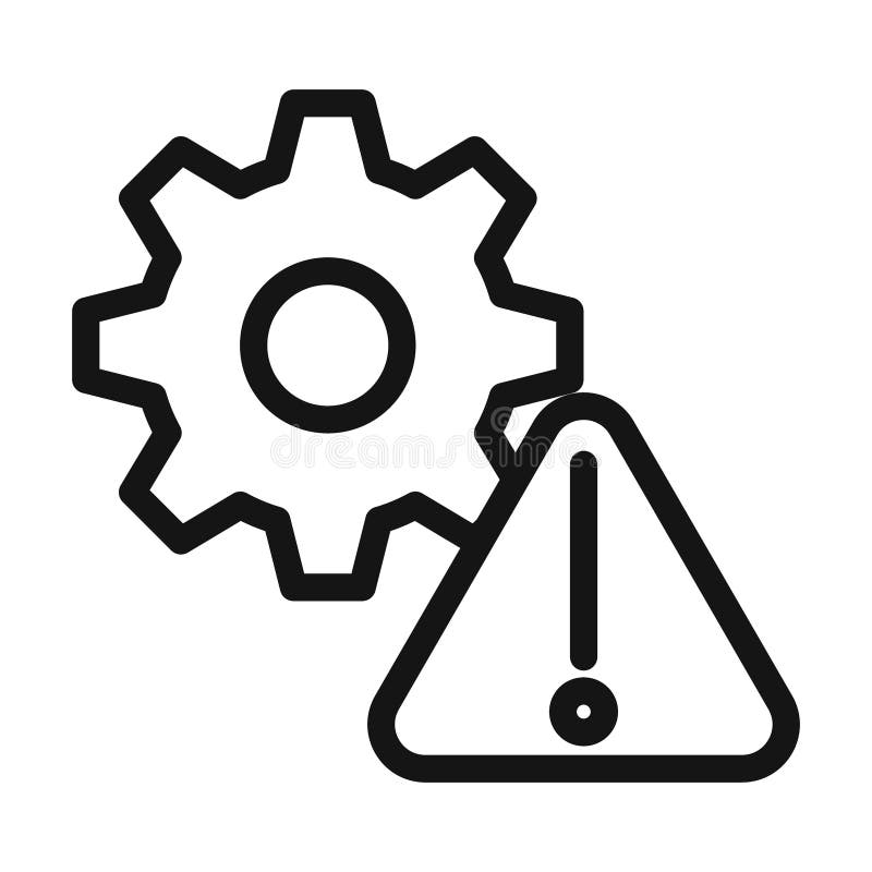 Technical Warning Symbol Mark in Filled Style Stock Illustration ...