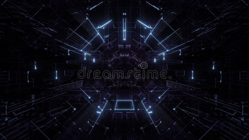 Technical Wireframe Visual 3d Rendering Design Stock Illustration ...