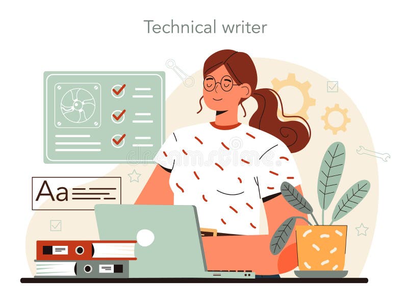 Technical writer job stock vector. Illustration of info - 107444567