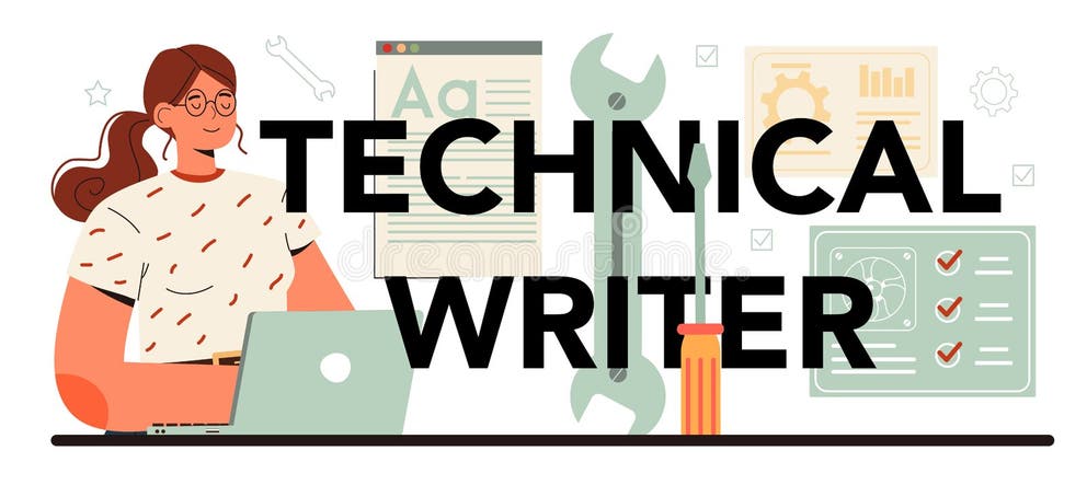 Technical Writer Typographic Header. User Manual Tutorial Writing Stock ...