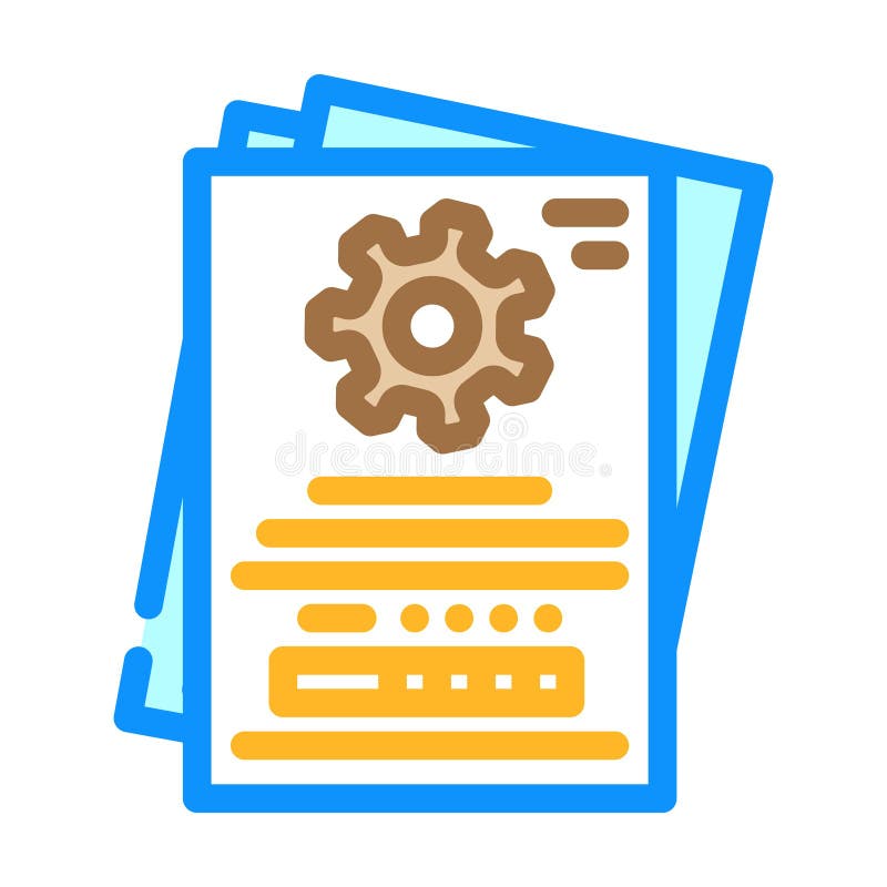 Technical Writing Mechanical Engineer Line Icon Vector Illustration ...