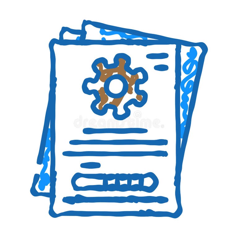 Technical Writing Mechanical Engineer Icon Doodle Illustration Stock ...