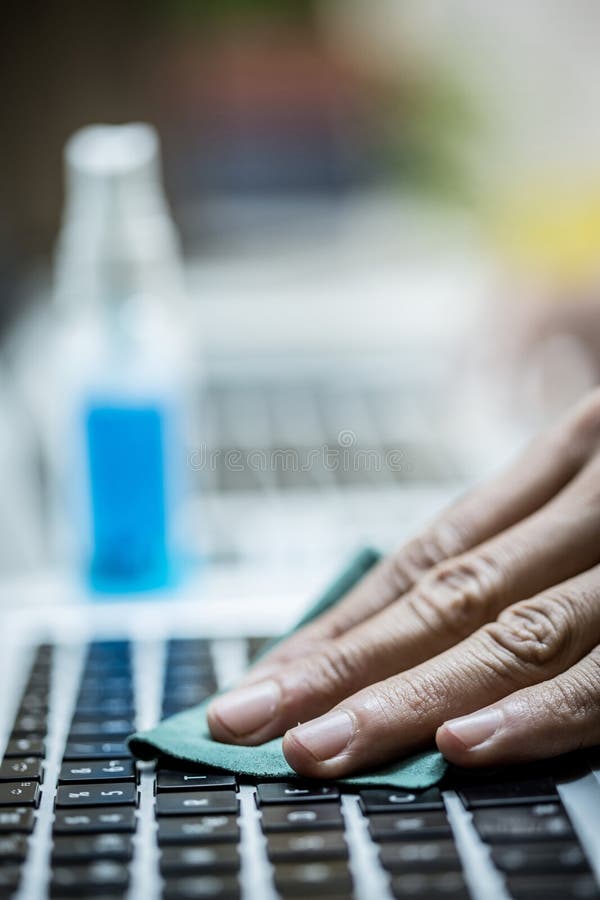 Technician cleaning stock photo. Image of information - 86834412