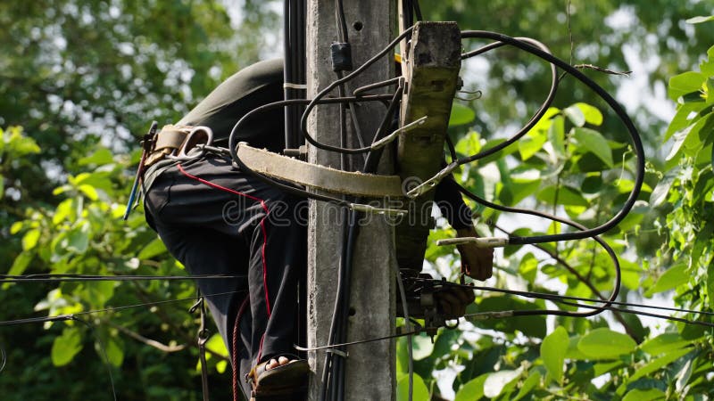 Electric Poles in the Green Field. Electrification. Ukraine. Stock ...