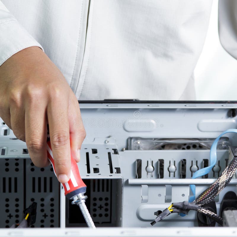 Computer technician stock image. Image of electronics - 25092263