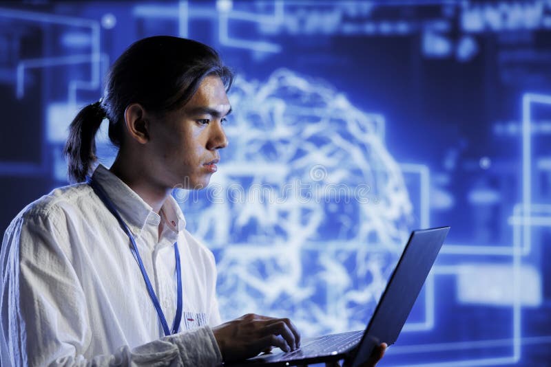Technician Does AI Systems Checkup Stock Image - Image of information ... Technician Does AI Systems Checkup Stock Image - Image of information ...