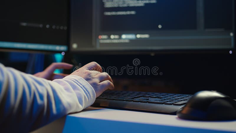Technician Doing Software Quality Assurance Reading Source Code Pc Stock Photos - Free & Royalty ...