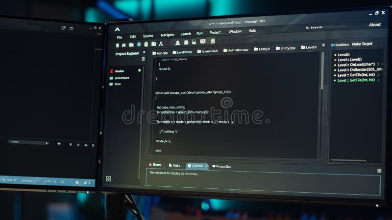 Technician Doing Software Quality Assurance, Reading Source Code on PC Stock Photo - Image of ...