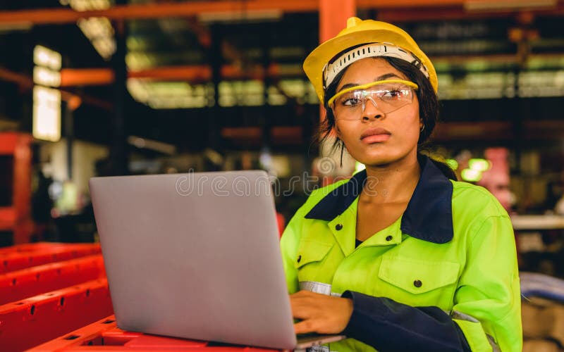 Technician Engineer Checking and Repairing Automatic Robotic Machine ...