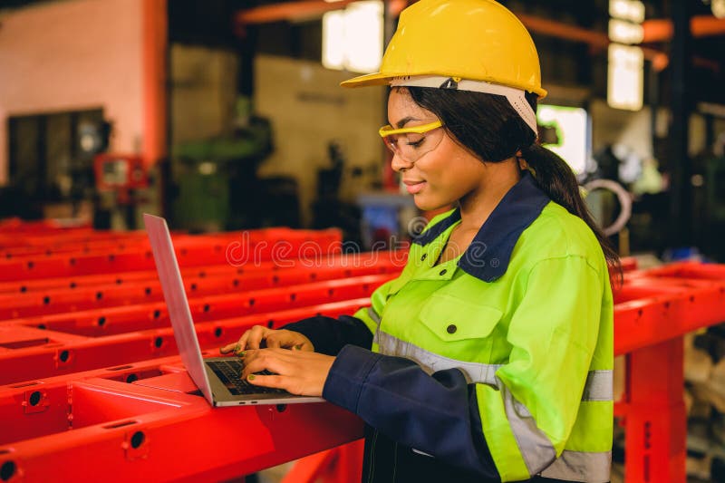 Technician Engineer Checking and Repairing Automatic Robotic Machine ...