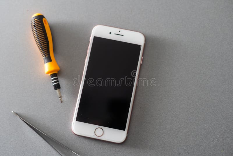 Technician or Engineer Preparing To Repair and Replace New Screen ...