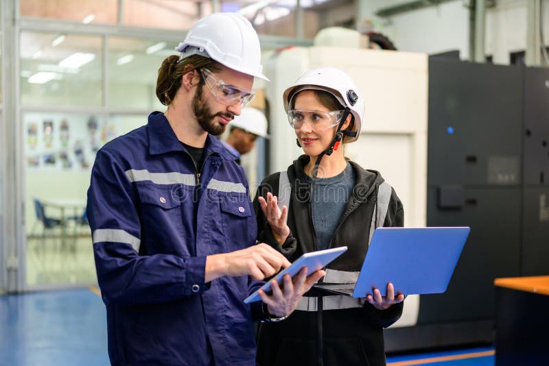 Engineer Team Checking and Maintaining Solar Panels on Solar Power ...