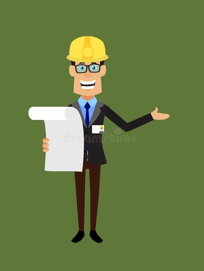 Engineer Holding Blank Paper Stock Illustrations – 119 Engineer Holding ...