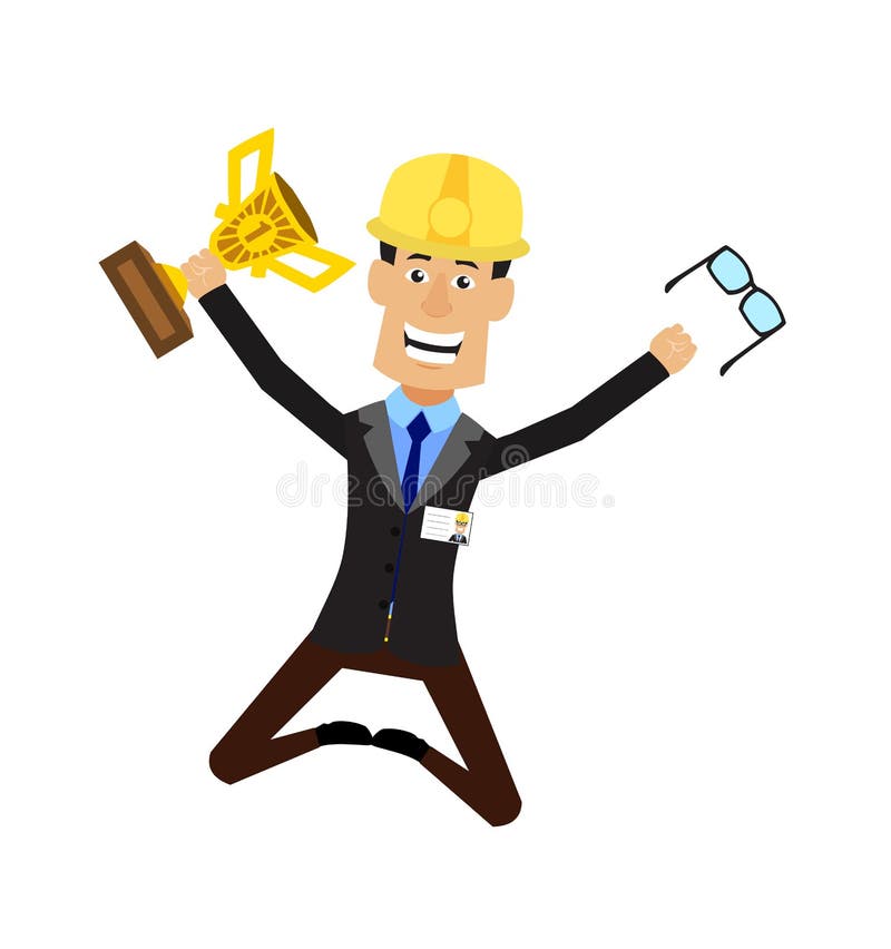 Technician Engineer Worker - Devil Person Standing with Fake Smile ...