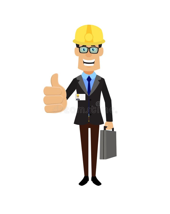 Technician Engineer Worker - Showing a Thumb Up Stock Vector ...