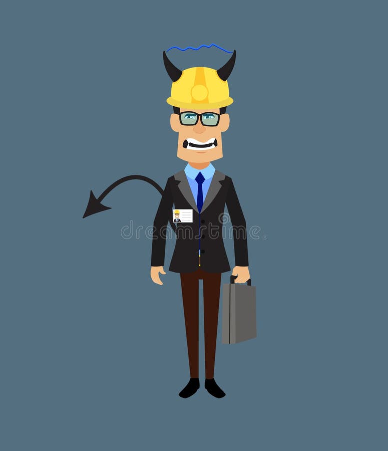 Angry Engineer Cartoon Character Stock Vector - Illustration of furious ...