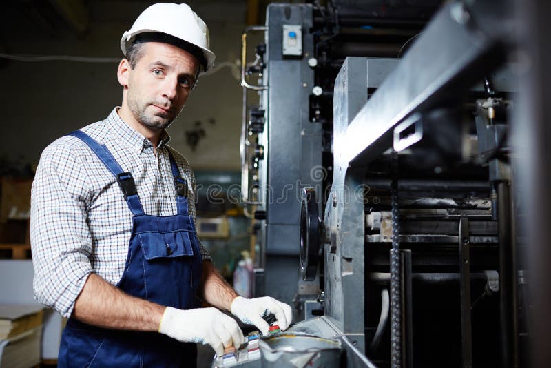 Technician at factory stock image. Image of worker, professional ...
