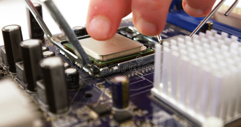 Technician fixing cable stock footage. Video of computer - 78761388