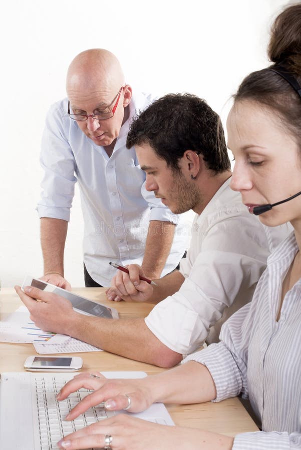 Technician Group-Office stock photo. Image of headset - 39732824
