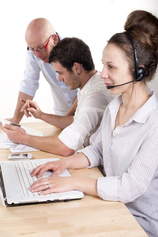 Technician Group-Office stock photo. Image of headset - 39732824