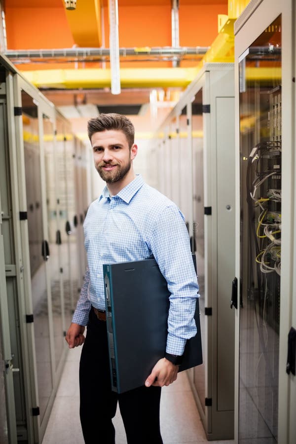Technician Holding a Server Stock Photo - Image of hardware, checking ...