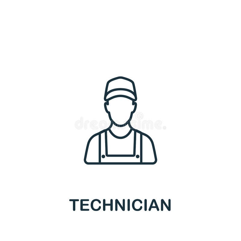 Technician Icon. Line Simple Line Car Service Icon for Templates, Web ...