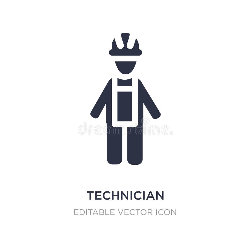 Technician Icon. Builder Or Engineer, Development, Outline Cartoon ...