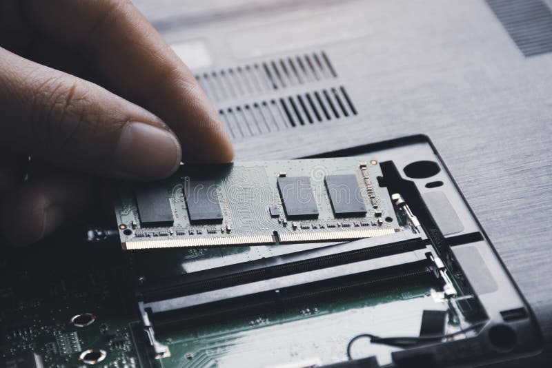 Memory install stock image. Image of repairman, memory - 19075207