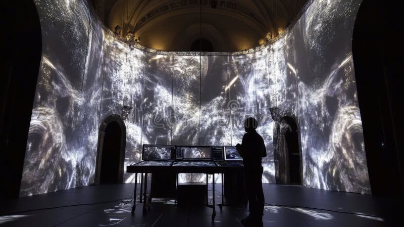 Technician of Installation Featuring Stunning Visual Effects Stock ...