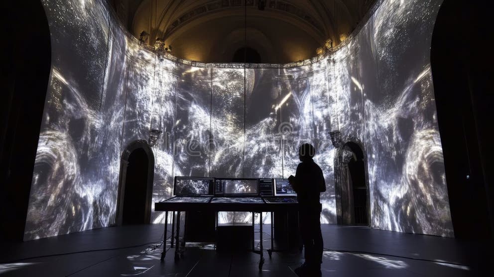 Technician of Installation Featuring Stunning Visual Effects Stock ...